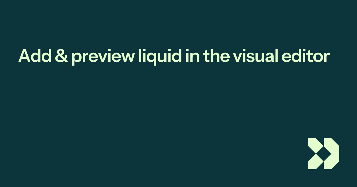 Add & preview liquid | Customer.io Docs